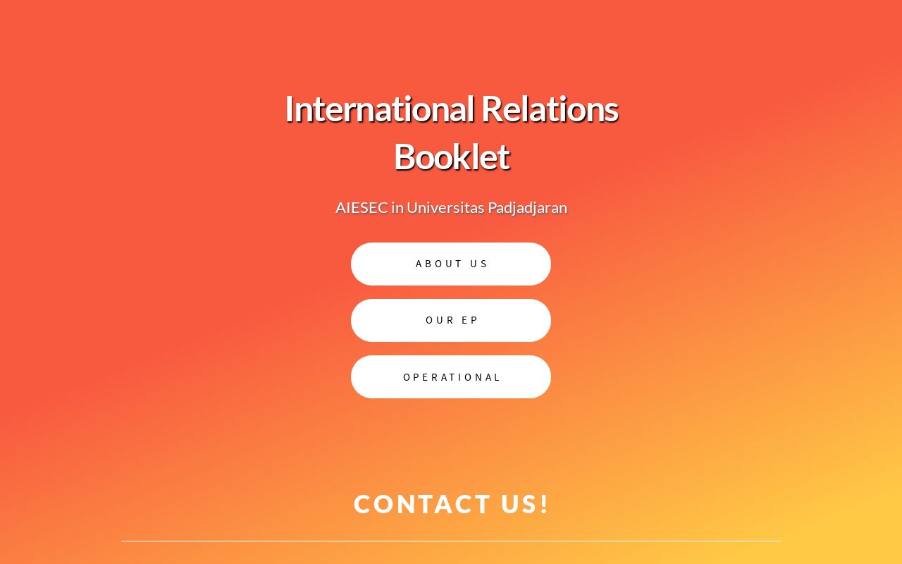 IR Booklet AIESEC in Unpad